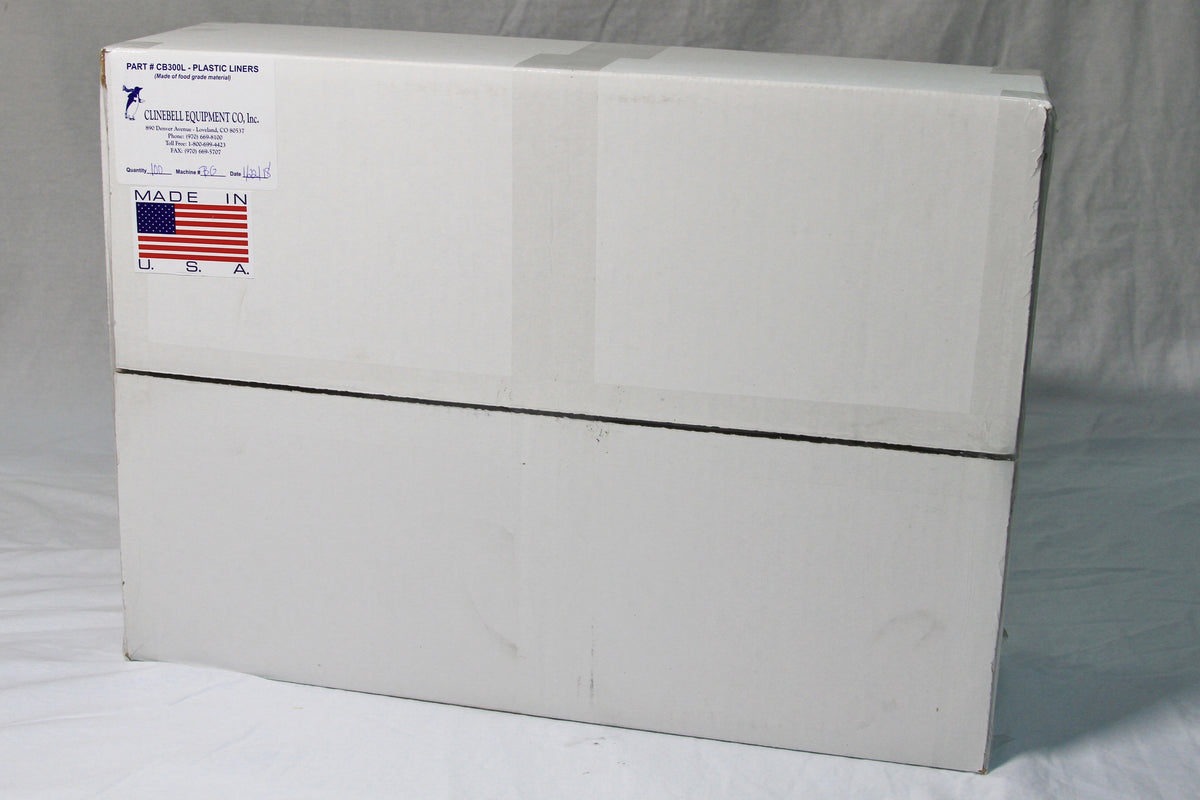 CB300 Plastic Liners, Quantity 100-short backorder call for details ...